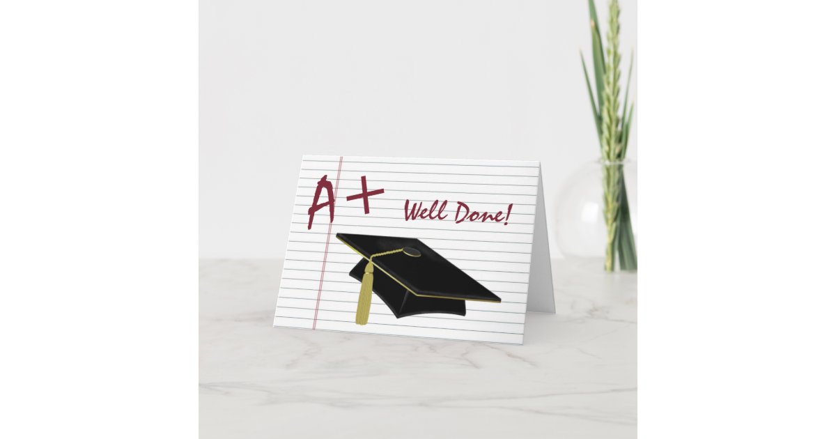 A+ Custom Graduation Card | Zazzle