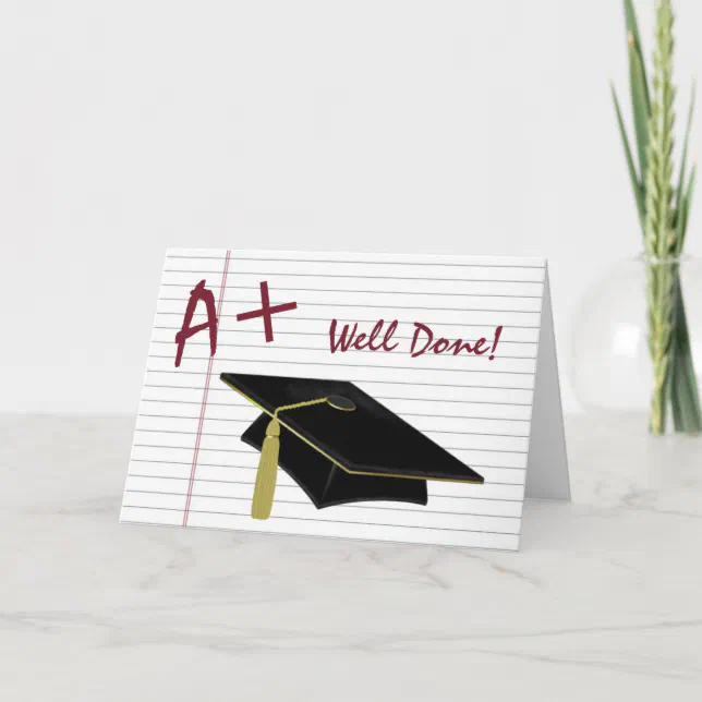 A+ Custom Graduation Card | Zazzle