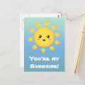 A cute and happy sun that shines brightly around postcard | Zazzle