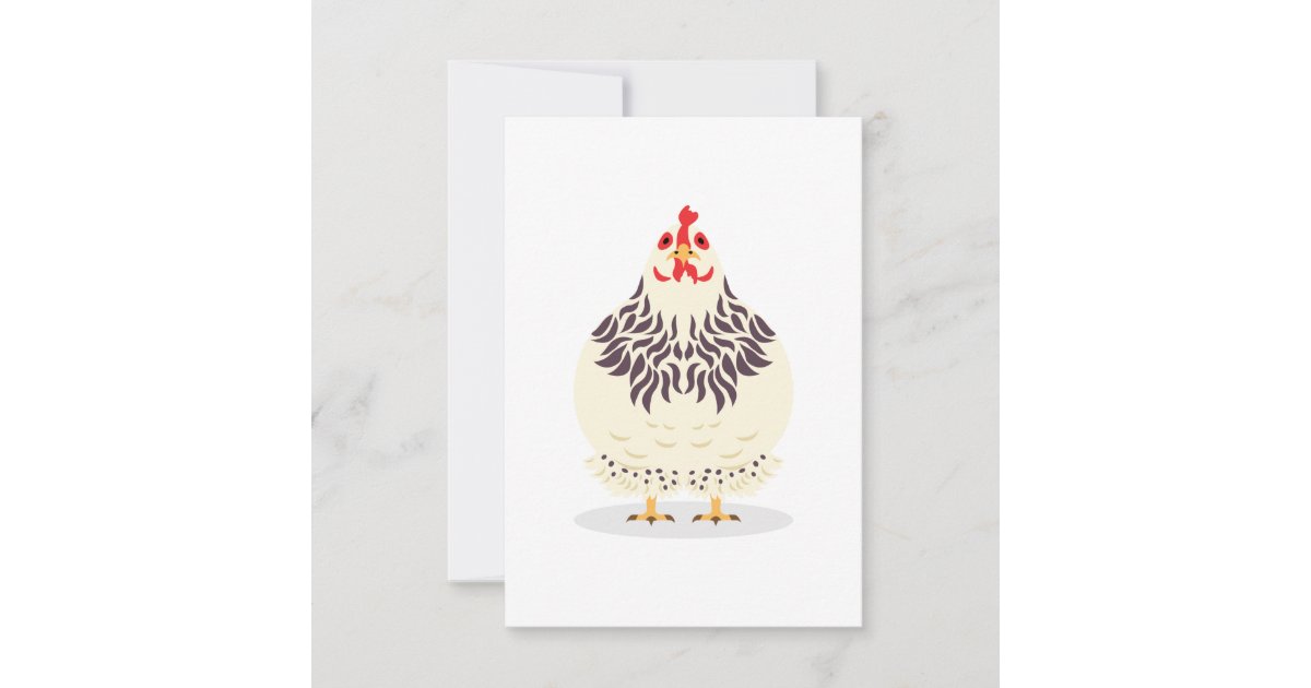 A Cute Chicken Thank You Card | Zazzle
