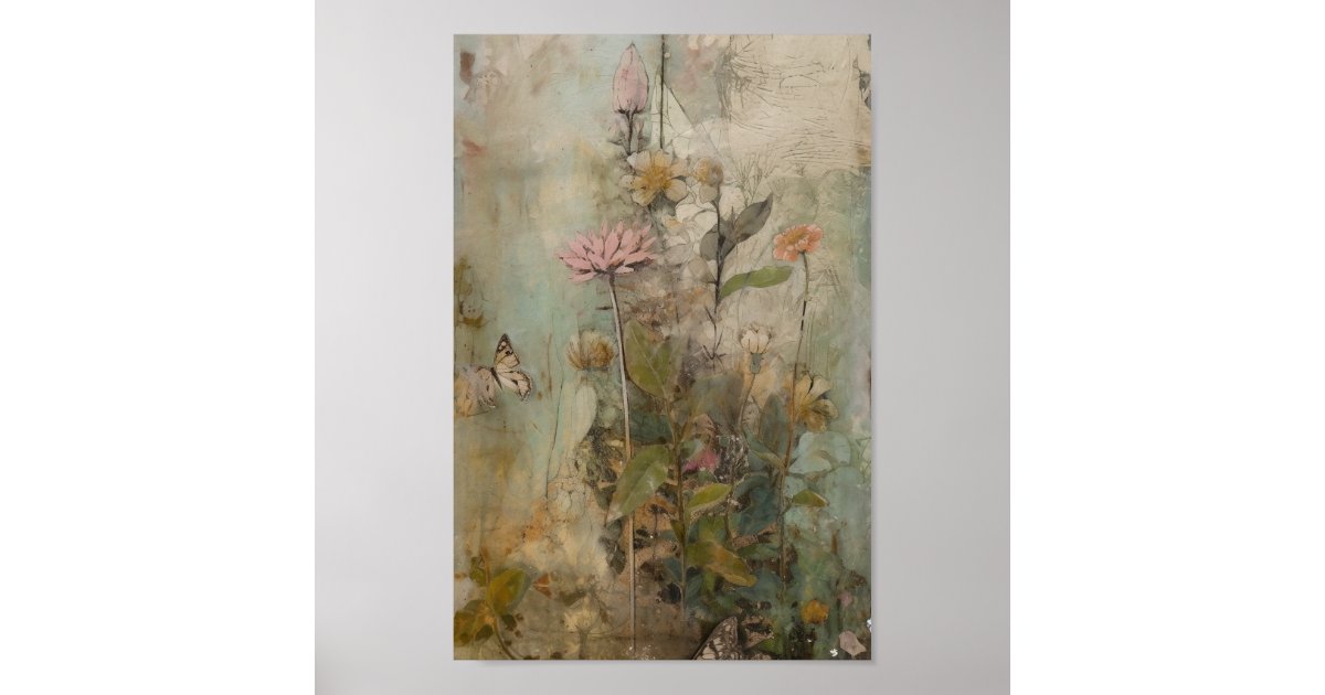 A Cute Flower Collage Poster | Zazzle