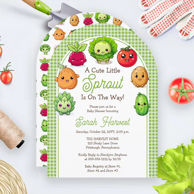 A Cute Little Sprout Is On the Way Baby Shower Invitation | Zazzle