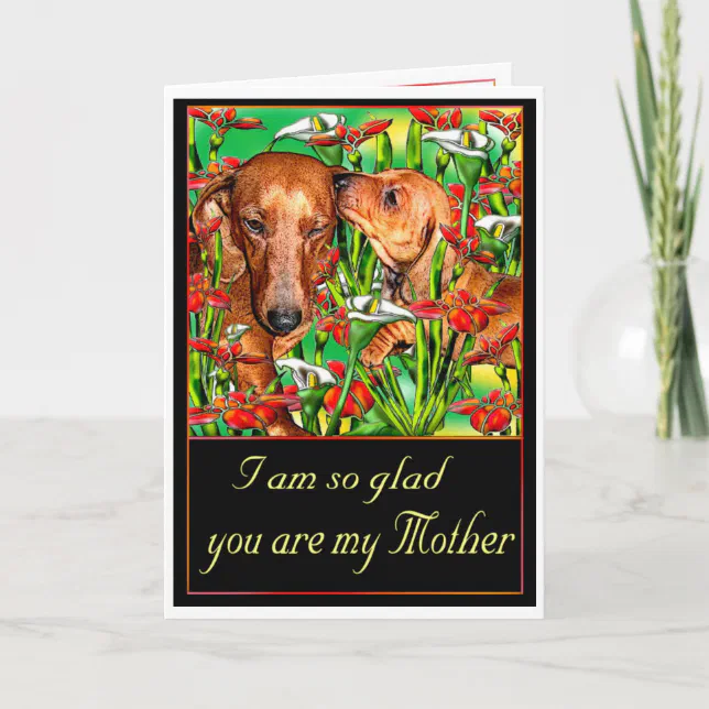 A Dachshund Mother's Day Card | Zazzle