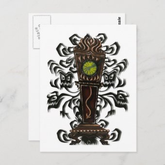 A.Daley Original 13th HOUR CLOCK postcard | Zazzle