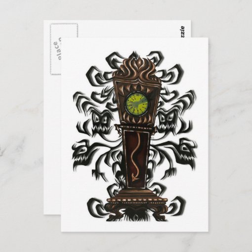 A.Daley Original 13th HOUR CLOCK postcard | Zazzle