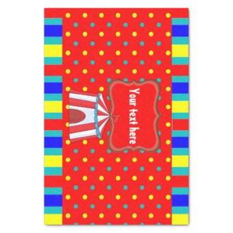 A Day at the Circus Kids Party Personalized Tissue Paper | Zazzle