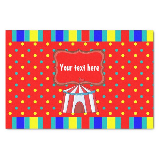 A Day at the Circus Kids Party Personalized Tissue Paper | Zazzle.com