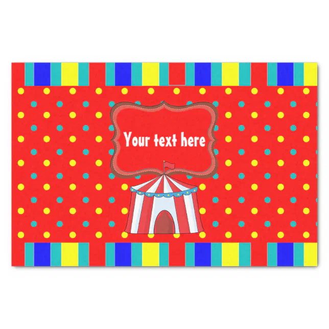 A Day at the Circus Kids Party Personalized Tissue Paper | Zazzle
