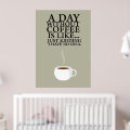 A DAY WITHOUT COFFEE.. (Poster) Poster | Zazzle