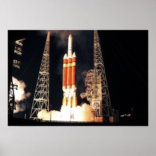 A Delta IV Heavy rocket lifts off Poster | Zazzle.com