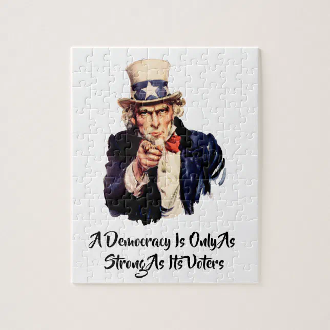 A Democracy Is Only As Strong As Its Voters Jigsaw Puzzle | Zazzle