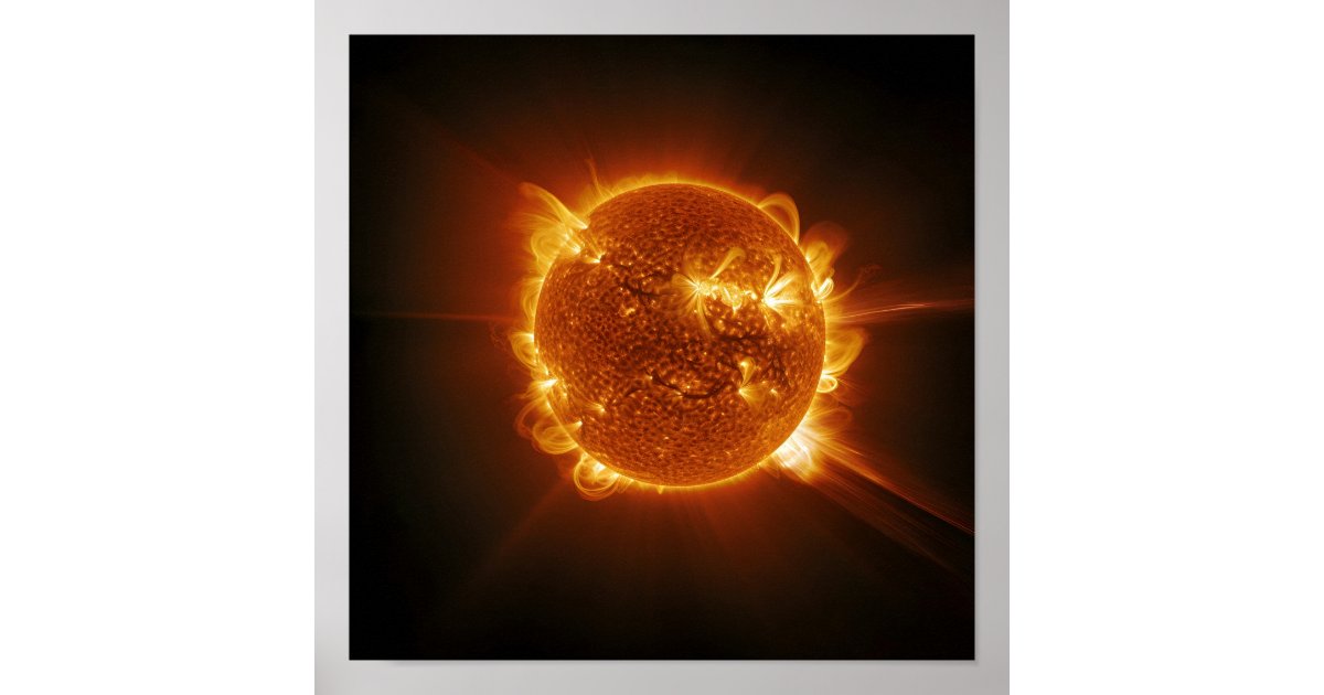 A design featuring a view of the Sun from space Poster | Zazzle