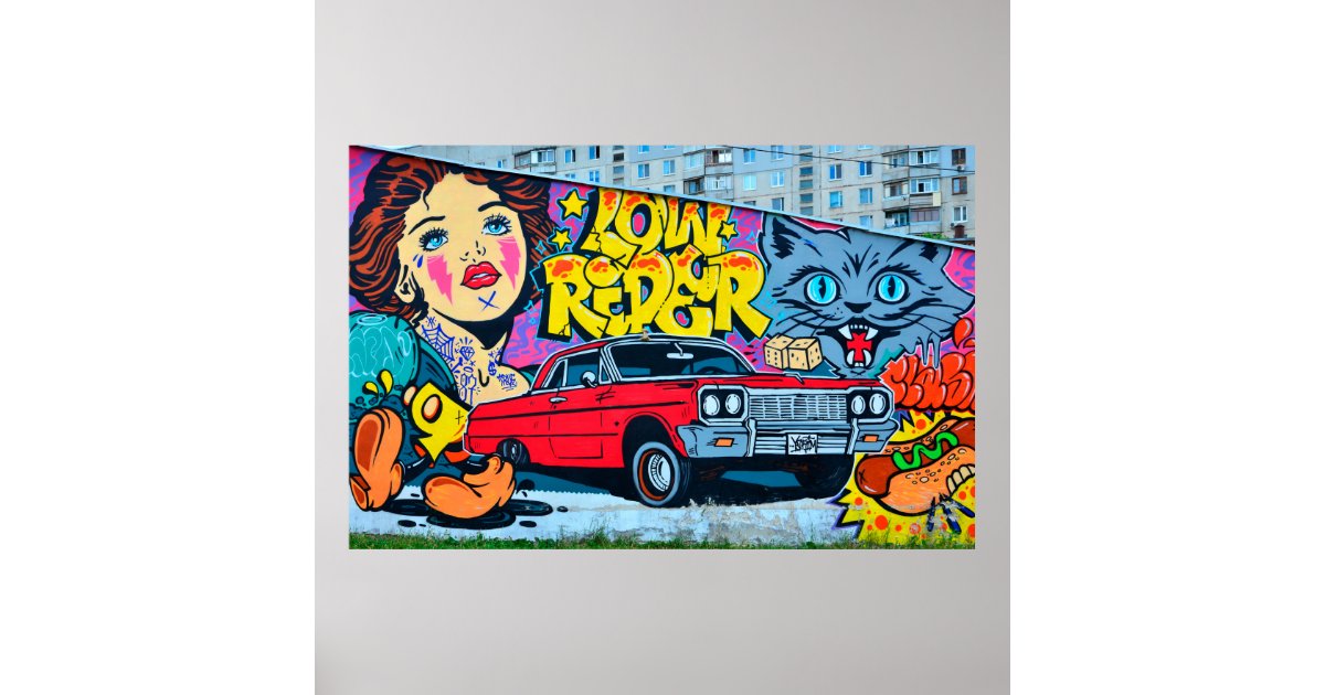 A detailed image of graffiti drawing. Conceptual s Poster | Zazzle