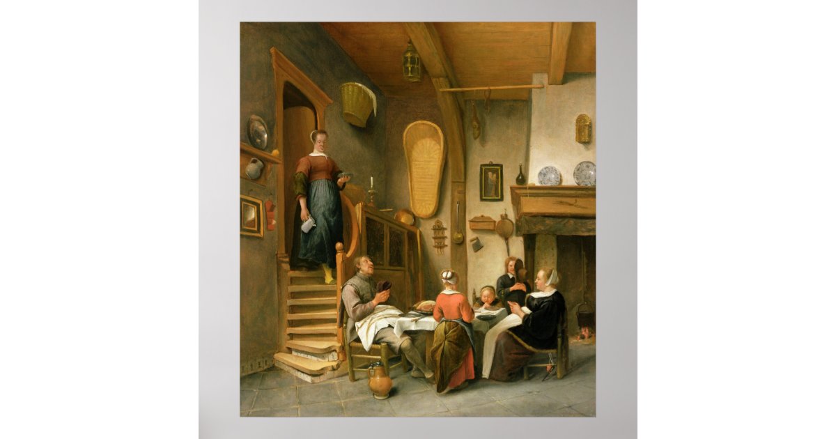 A Family Saying Grace Poster | Zazzle