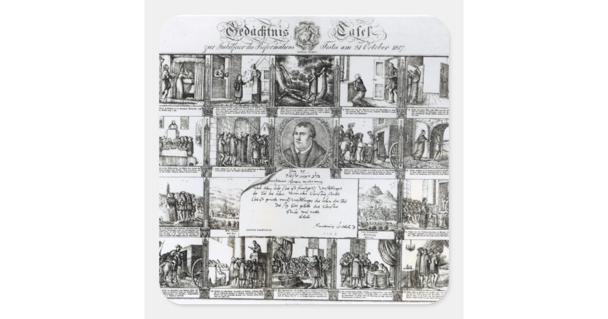 A Feast to Celebrate the Reformation Square Sticker | Zazzle