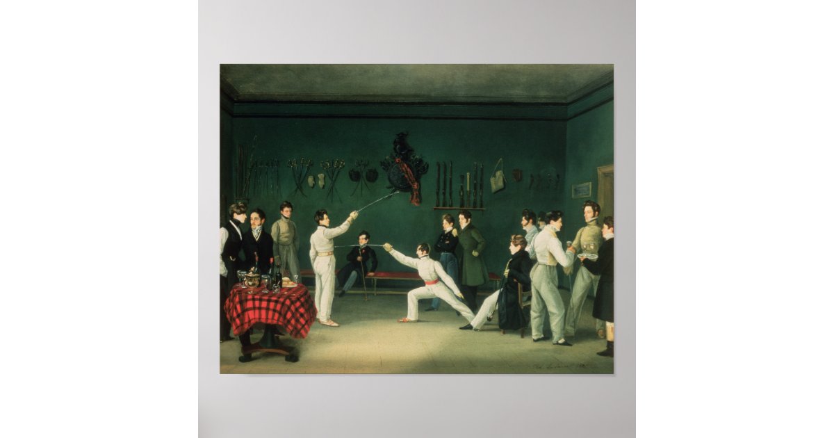 A Fencing Scene, 1827 Poster | Zazzle