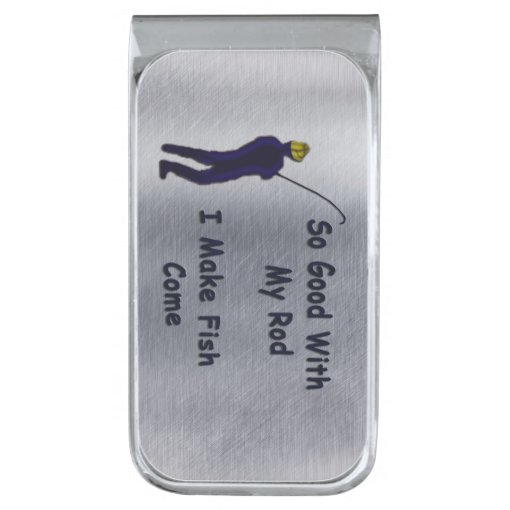 A Fisherman's Bragging Silver Finish Money Clip | Zazzle