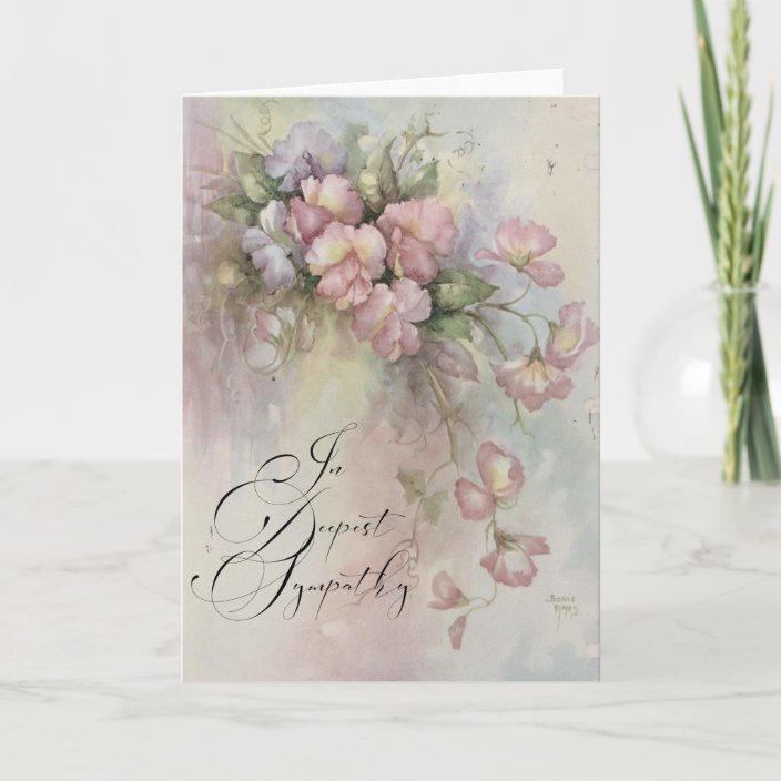 A Floral Sympathy Card | Zazzle.com