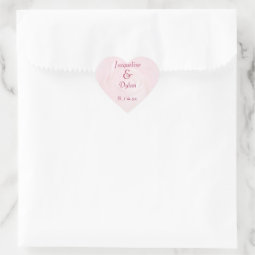 A Flower For My Love Custom Personalized Wedding Heart Sticker | Zazzle