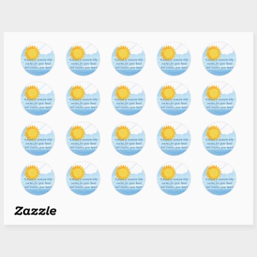 A Friend Classic Round Sticker | Zazzle