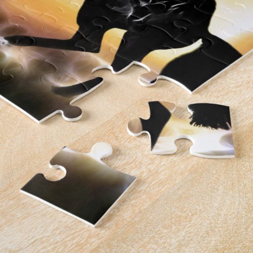 A Friesian Stallion horse rearing Jigsaw Puzzle | Zazzle