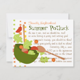 A fun and delicious salad invitation | Zazzle