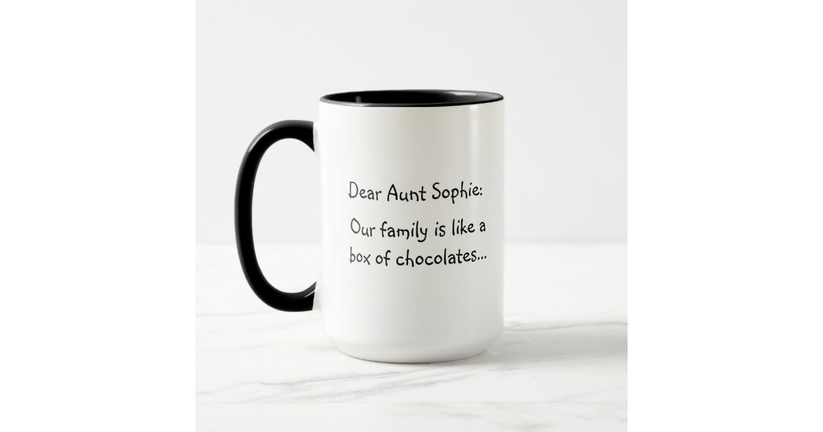 A funny custom text mug for a family member | Zazzle