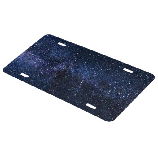 A galaxy of stars in the night sky license plate | Zazzle