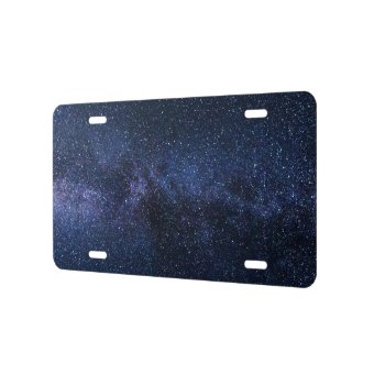 A galaxy of stars in the night sky license plate | Zazzle