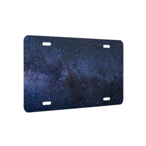 A galaxy of stars in the night sky license plate | Zazzle