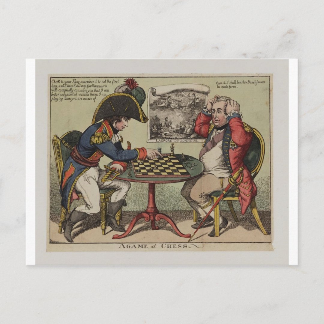 A Game At Chess Postcard | Zazzle