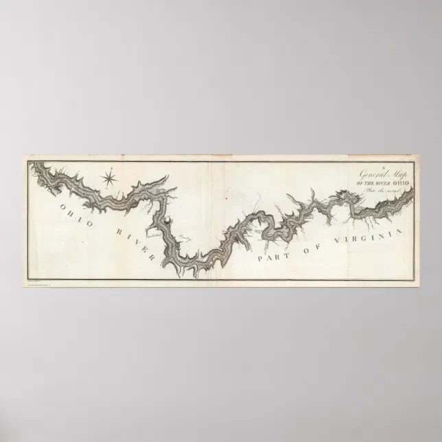 A General Map of the River Ohio, Plate the second Poster | Zazzle