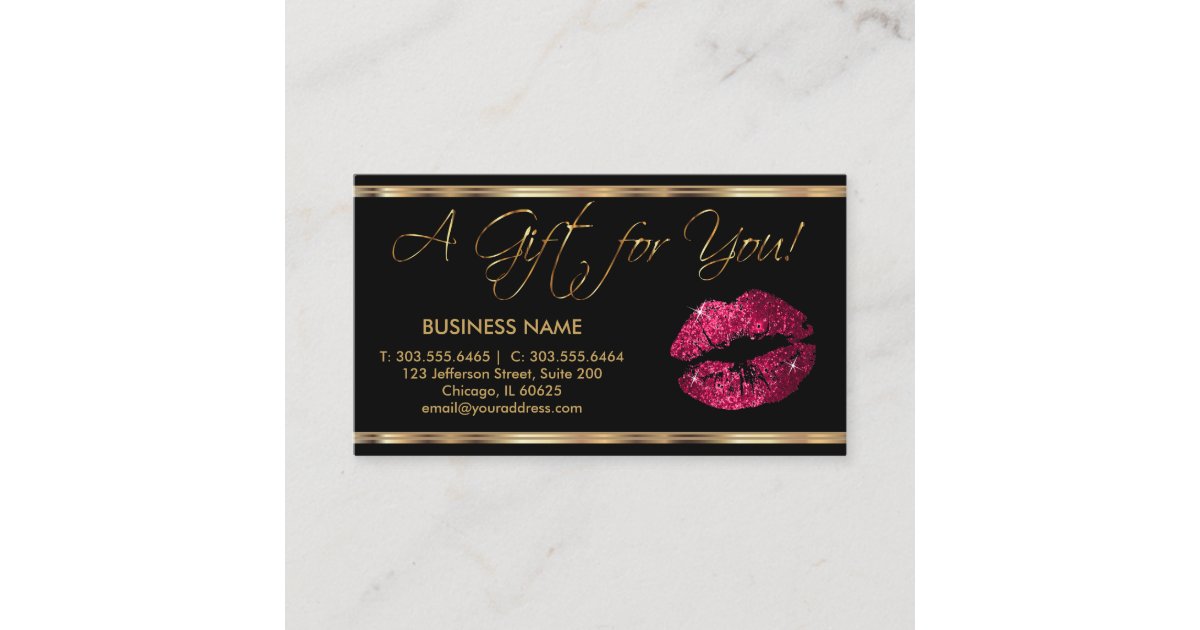 A Gift Certificate Hot Pink Lipstick Business | Zazzle