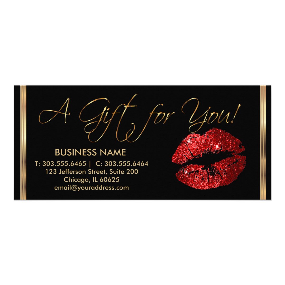 A Gift Certificate Pretty Red Lipstick | Zazzle