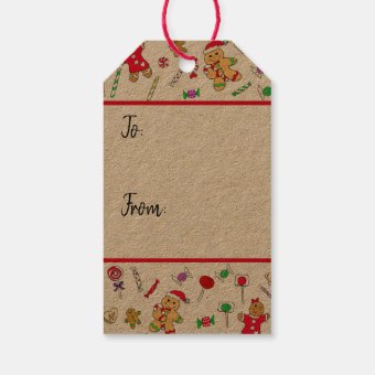 A Gift for You Gingerbread Man Christmas Gift Tags | Zazzle
