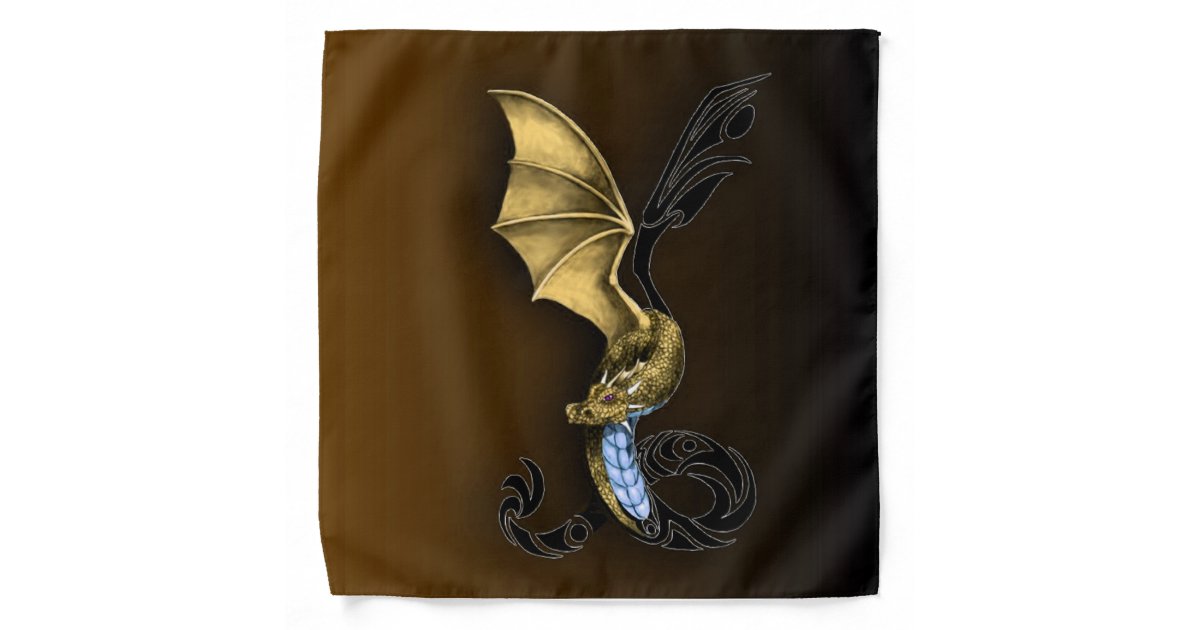 A Gold Dragon Bandana | Zazzle