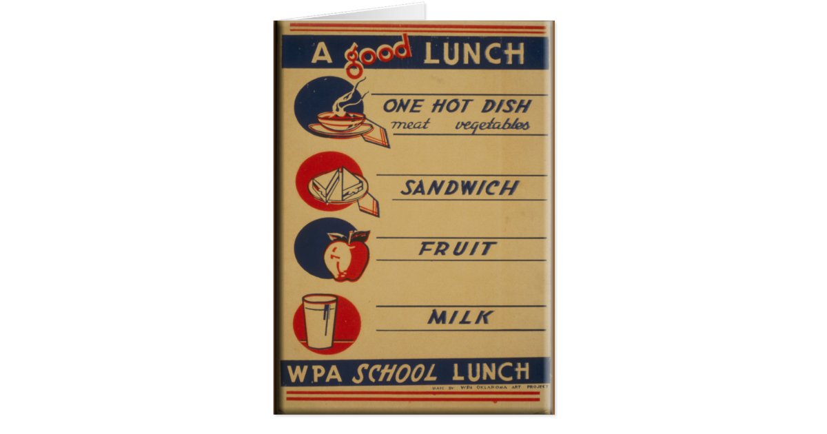 A Good School Lunch Card | Zazzle.com