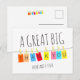 A Great Big Thank You, Cute Bright Bunting – Postcard | Zazzle