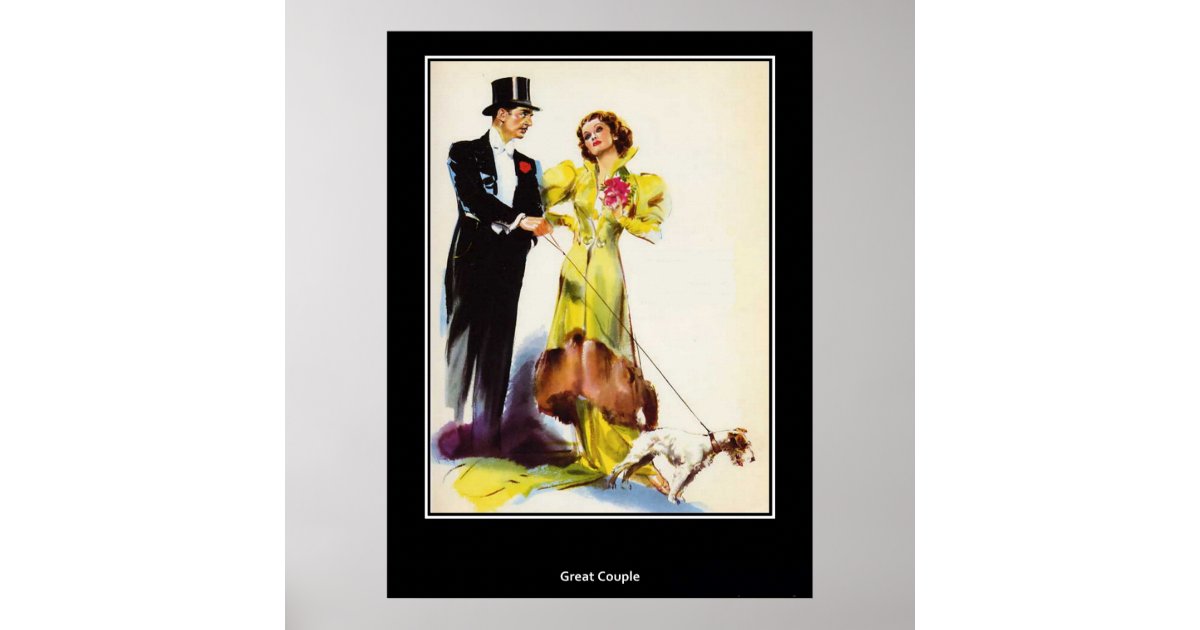 A Great Looking Couple Vintage Retro Poster | Zazzle