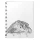A Green Sea Turtle in Grayscale Notebook | Zazzle