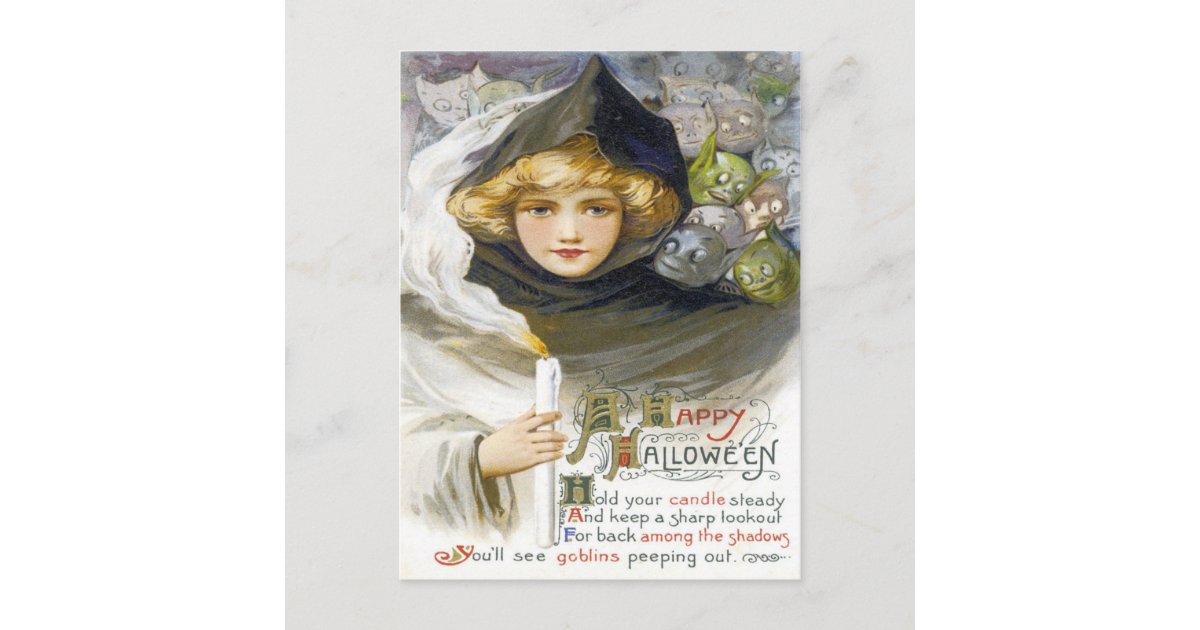 A Happy Hallowe'en Postcard | Zazzle
