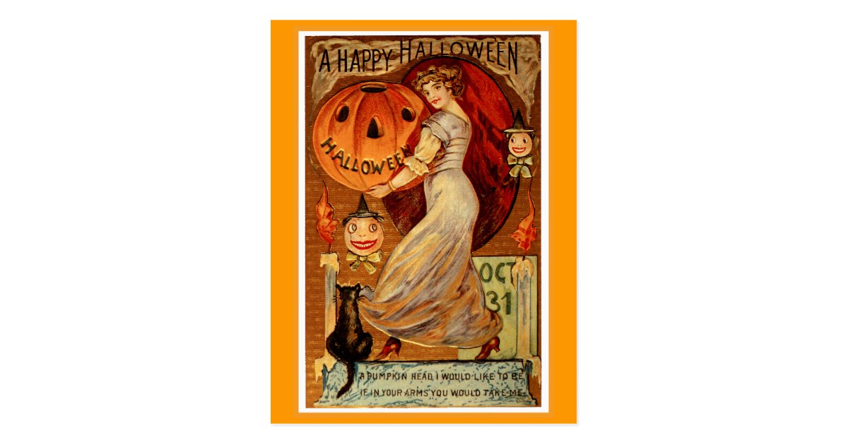 A Happy Halloween Postcard | Zazzle.com