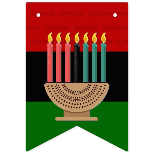 A HAPPY KWANZAA Pan African Bunting Flags | Zazzle