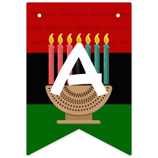 A HAPPY KWANZAA Pan African Bunting Flags | Zazzle