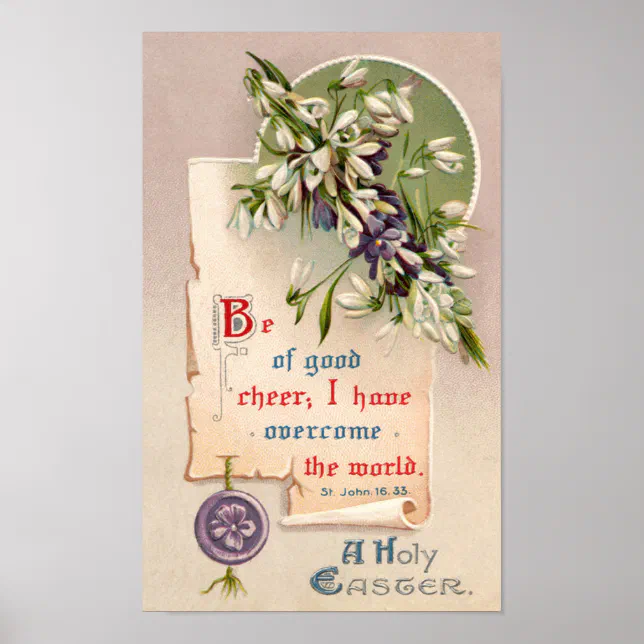 A Holy Easter Vintage Christian Poster | Zazzle