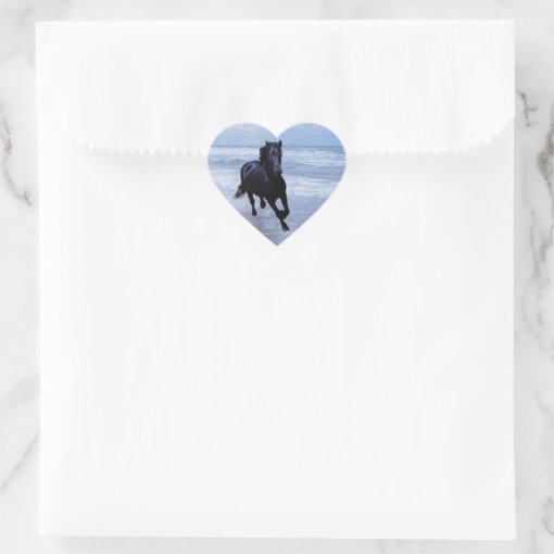 A horse wild and free heart sticker | Zazzle