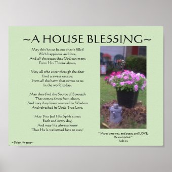 A HOUSE BLESSING POSTER | Zazzle