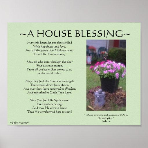 A HOUSE BLESSING POSTER | Zazzle