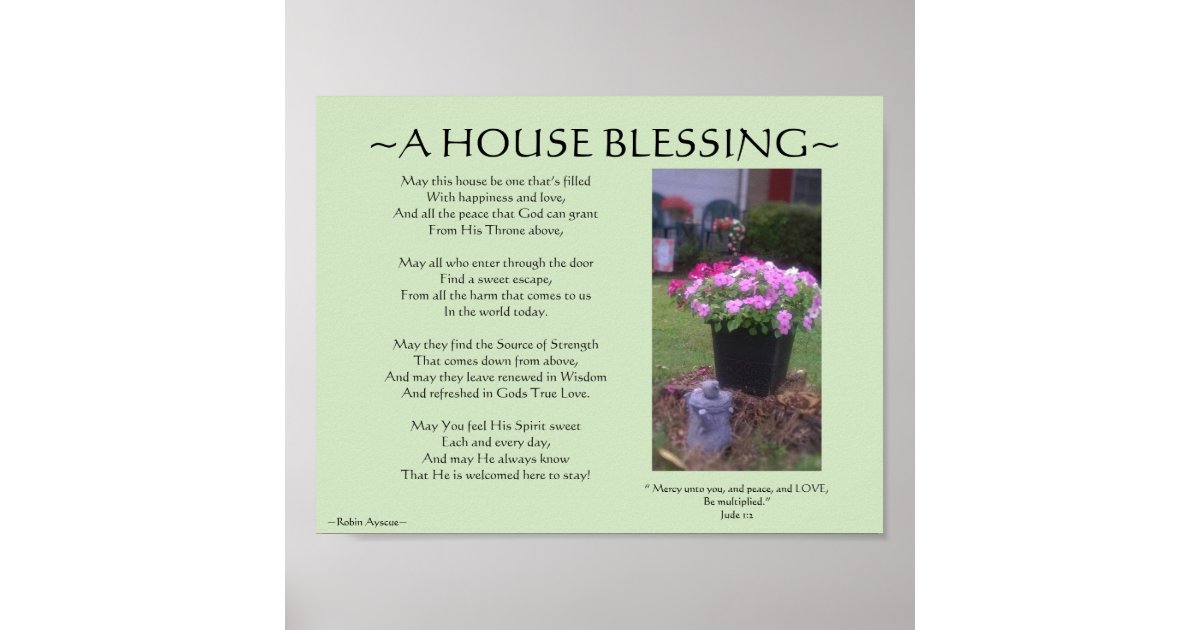 A HOUSE BLESSING POSTER | Zazzle