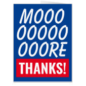 A huge thanks enormous gigantic thank you greeting card | Zazzle